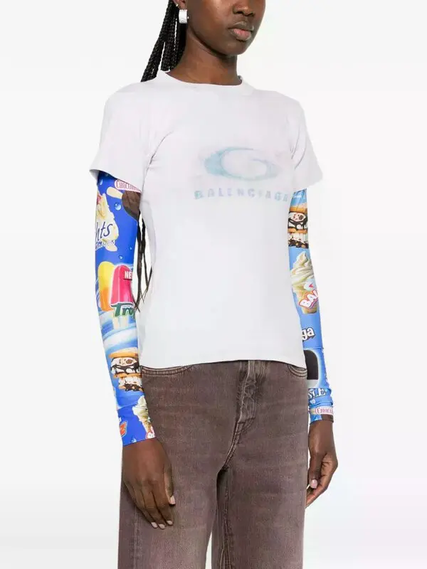 Balenciaga Logo-detail Long-sleeve Top