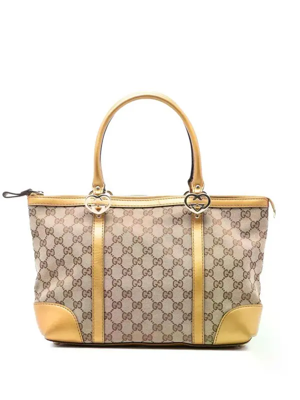 Gucci Gg Canvas Lovely Tote Bag - Brown