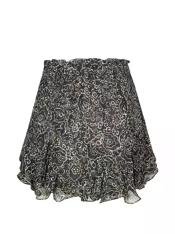 MARANT ETOILE Floral Print Ruffled Shorts