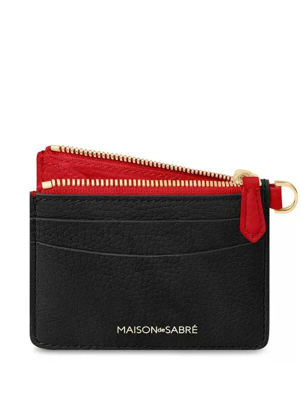 MAISON DE SABRE Zipped Leather Card Holder - Black