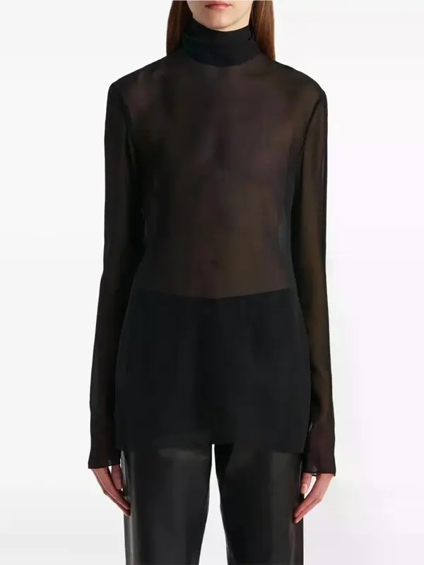Khaite Roll-neck Long-sleeve Top
