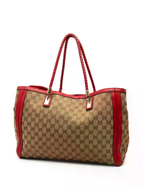 Gucci 2000-2015 Medium Gg Canvas Bella Tote Bag - Brown