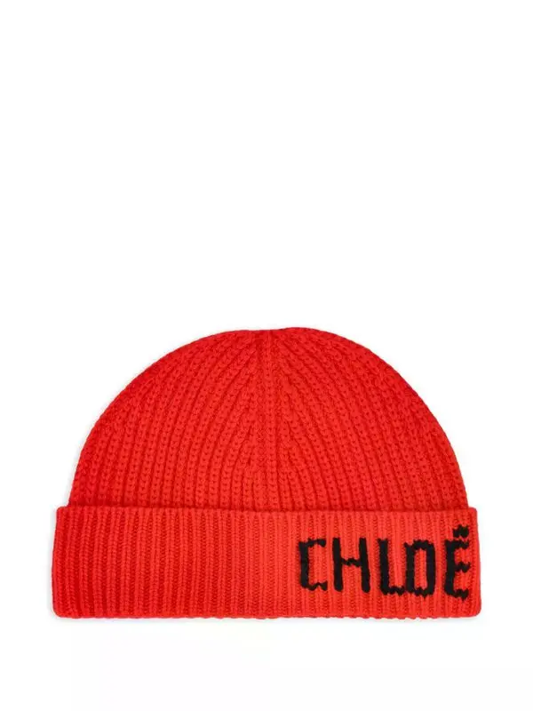 Chloé Joyful Beanie Hat - Red