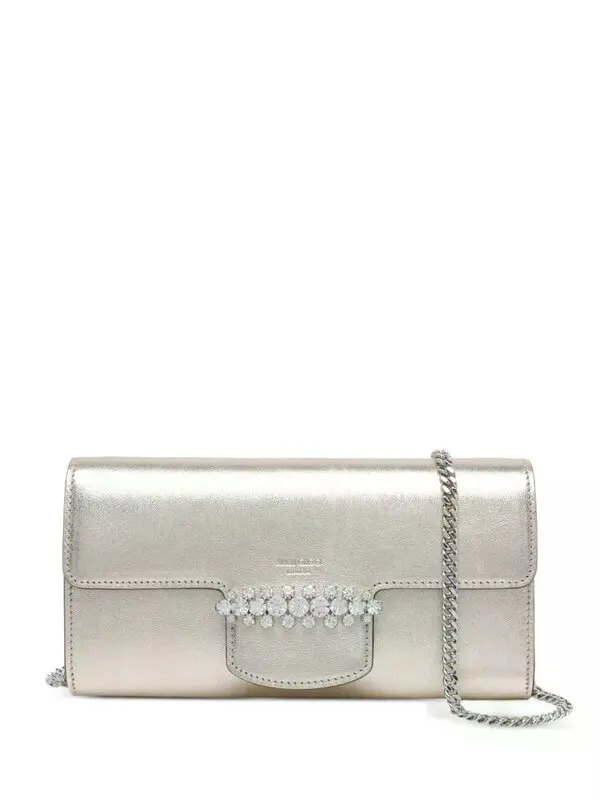 JIMMY CHOO Crystal-embellished Chain Wallet