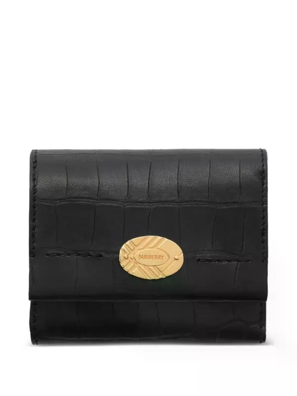 Burberry Crocodile-effect Check Wallet - Black