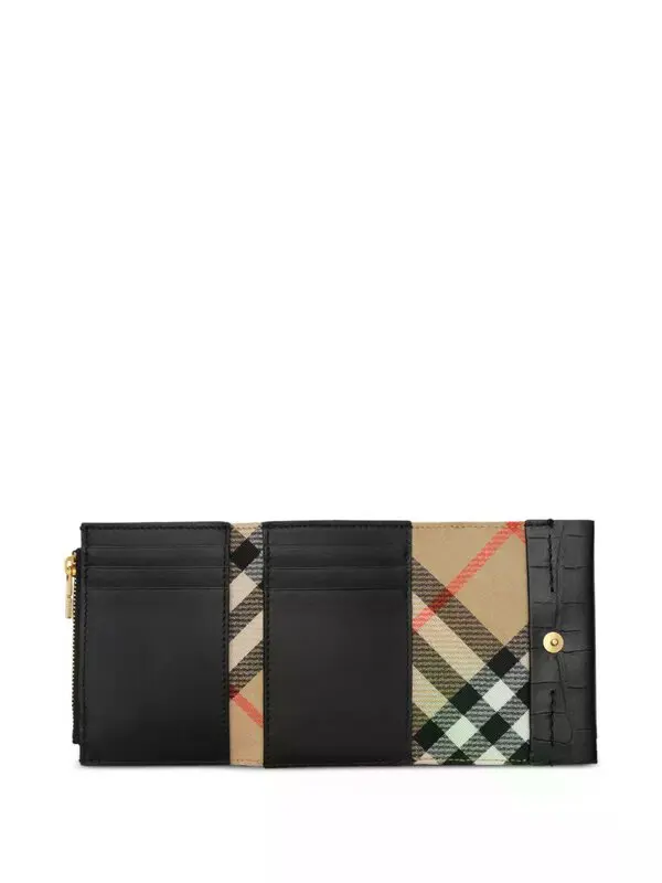 Burberry Crocodile-effect Check Wallet