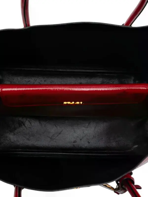 Prada Saffiano Vernice Double Satchel