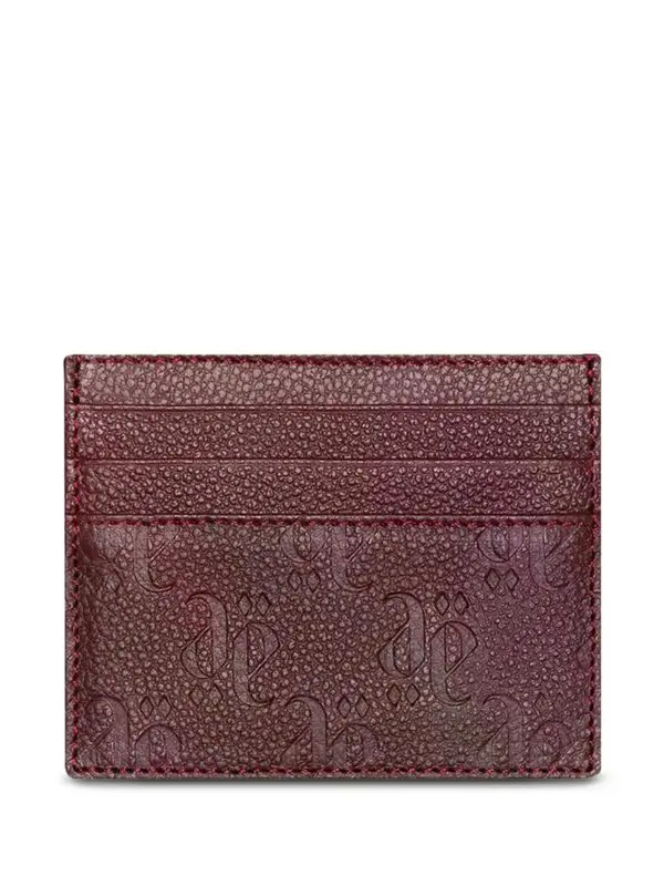 PLACE OF ËLMS Grained Card Holder - Red