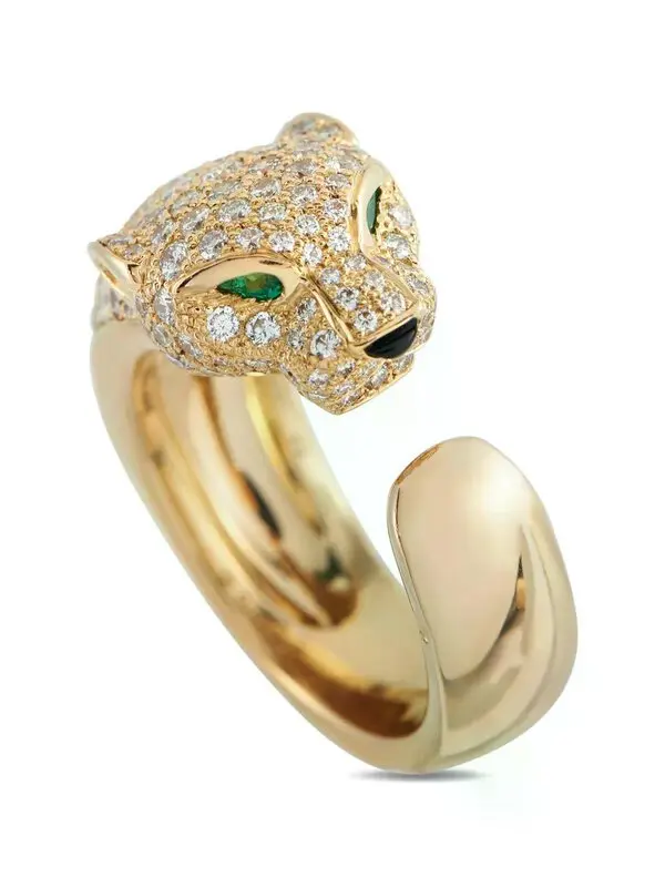 CARTIER 18k Yellow Diamond Panthère Ring - Gold