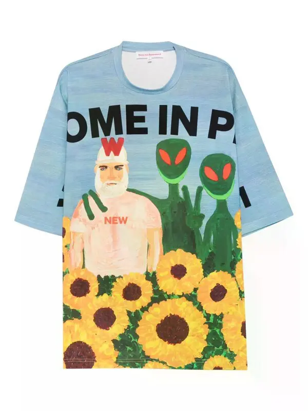WALTER VAN BEIRENDONCK Graphic-print T-shirt - Blue