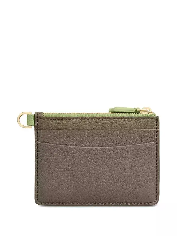 MAISON DE SABRE Zipped Leather Card Holder - Grey