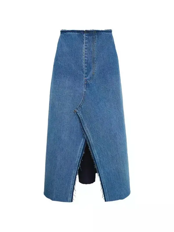 LITKOVSKA Split-front Midi Skirt - Blue