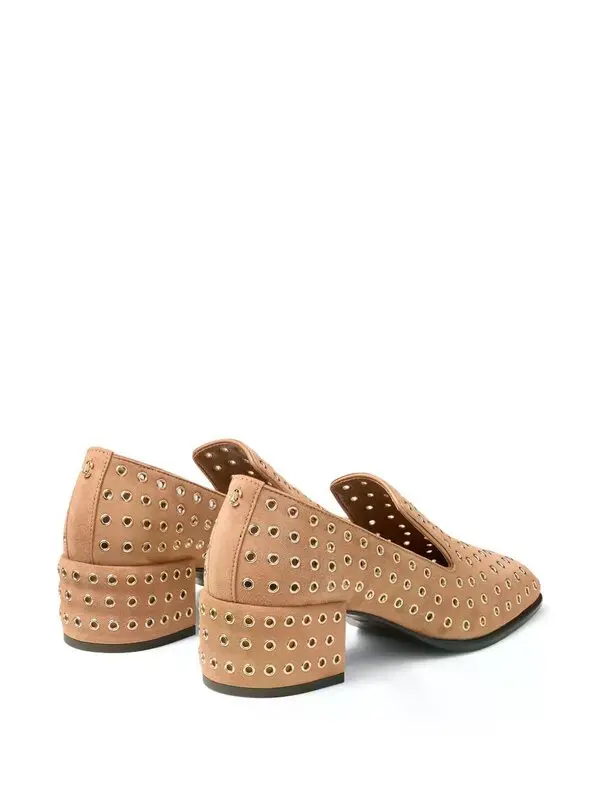 JIMMY CHOO Eliot Metal-eyelet Loafers