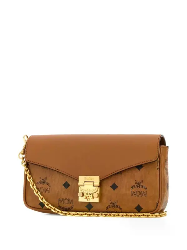 Mcm Mini Tracy Logo Chain Crossbody Bag