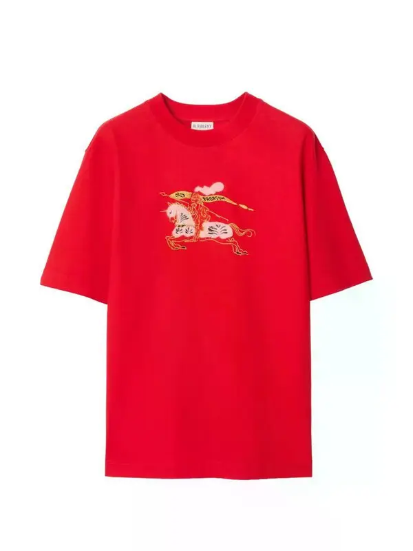 Burberry Embroidered Cotton T-shirt