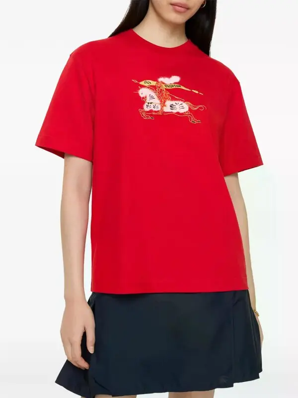 Burberry Embroidered Cotton T-shirt