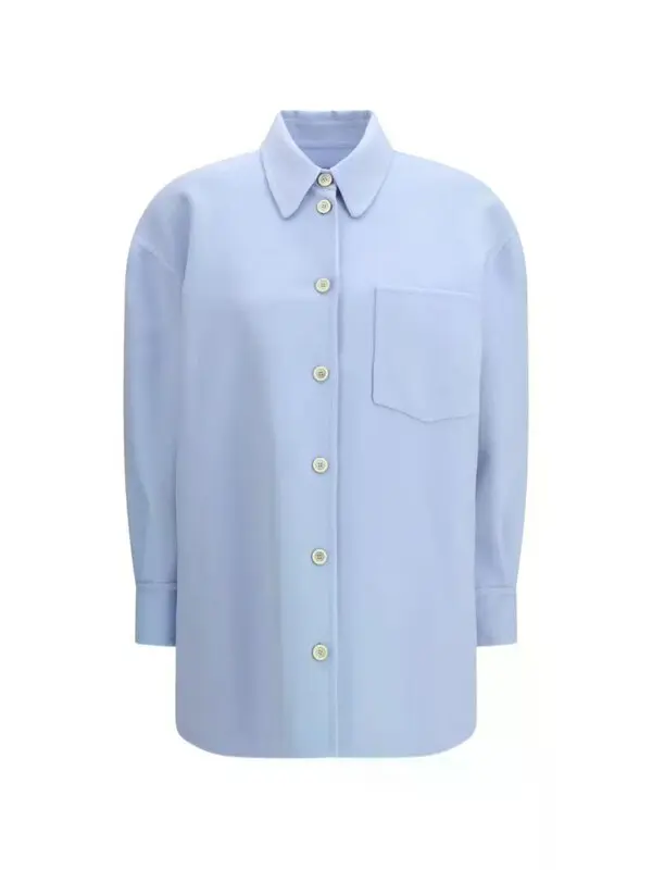 Fabiana Filippi Wool Shirt With Chest Pocket