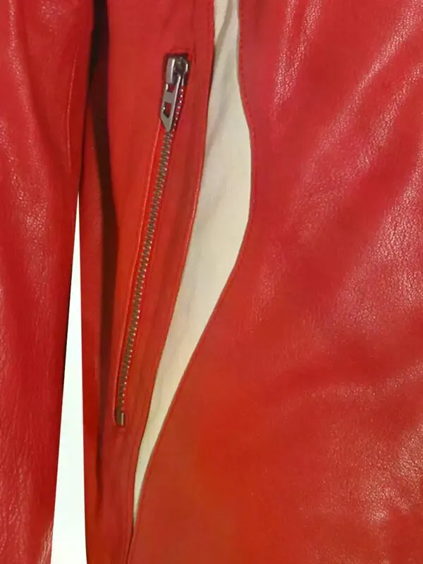 DIESEL® Color-block Leather Biker Jacket