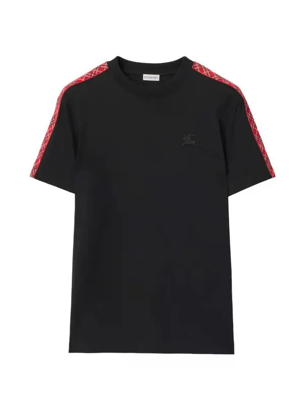 Burberry Check Trim Cotton T-shirt