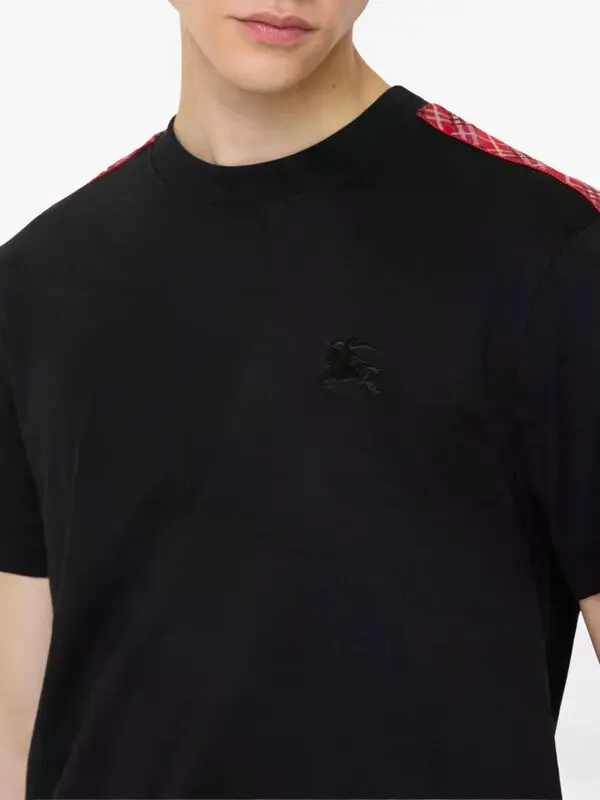 Burberry Check Trim Cotton T-shirt