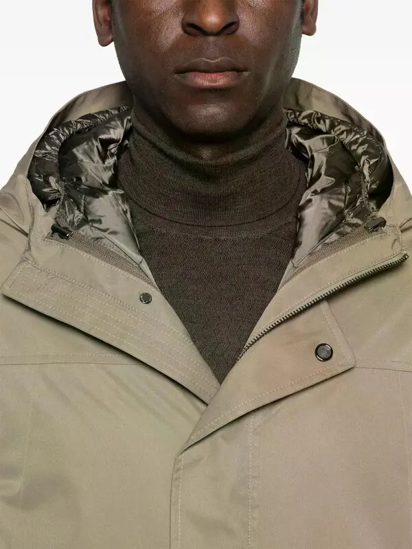 Corneliani Long-sleeve Hooded Coat