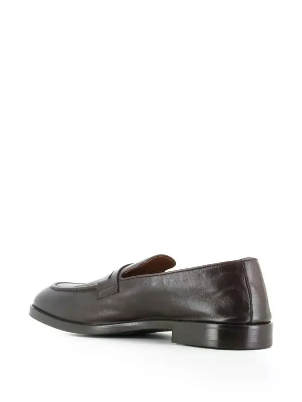 ALEXANDER HOTTO Penny Slot Calf Leather Loafers