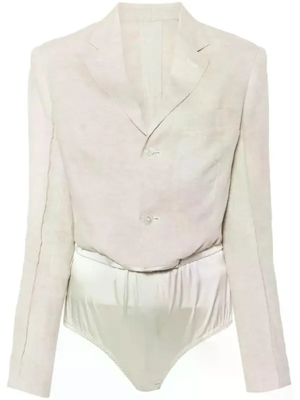 BETTTER X Zegna Blazer-style Bodysuit - Neutrals