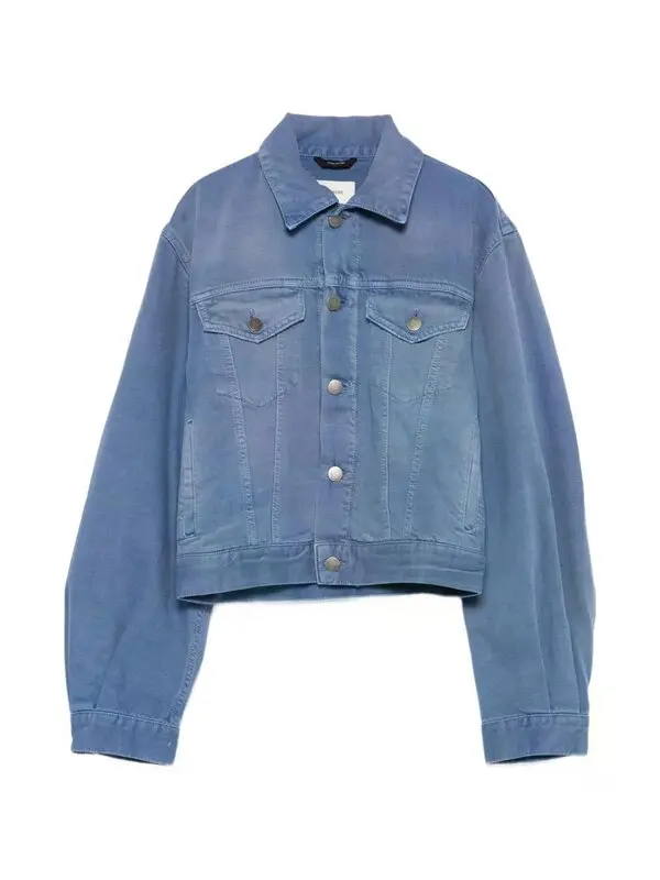 HAIKURE Button Denim Jacket - Blue