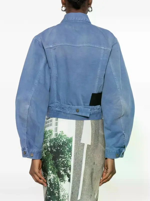 HAIKURE Button Denim Jacket - Blue