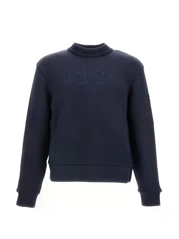 Moncler Ribbed Cuffs Embroidered Sweatshirt
