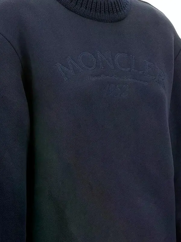 Moncler Ribbed Cuffs Embroidered Sweatshirt