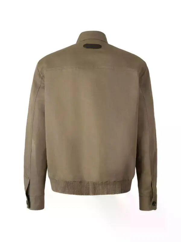 Brioni Patch-detail Zip-up Jacket - Green