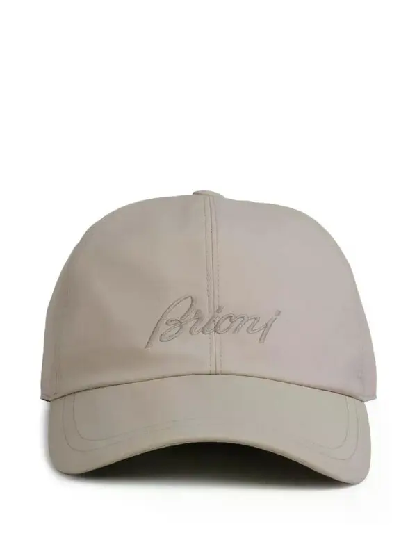 Brioni Logo Embroidered Baseball Cap - Neutrals