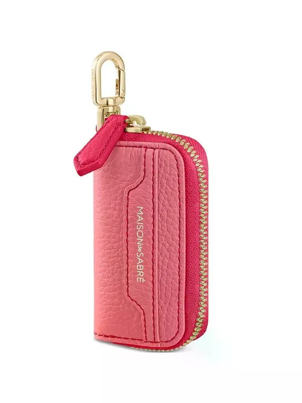 MAISON DE SABRE Sigmoid Zipped Key Case Charm - Pink