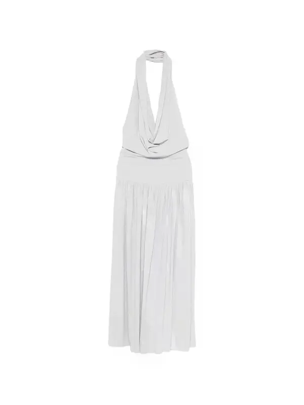 AYA MUSE Pleated Midi Dress - Grey