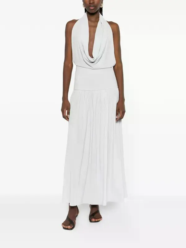 AYA MUSE Pleated Midi Dress - Grey