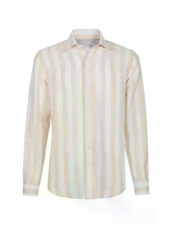 Eleventy Long-sleeve Striped Shirt