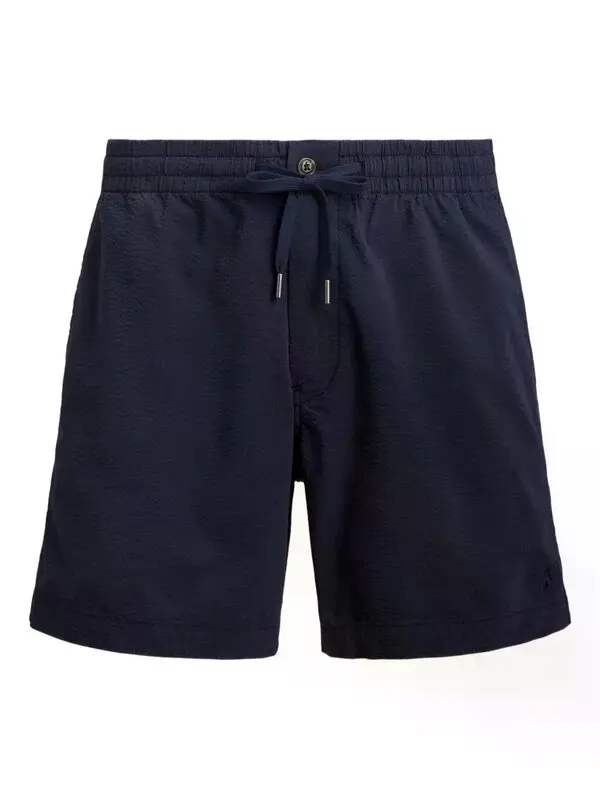 Polo Ralph Lauren Drawstring Waist Textured Shorts - Blue