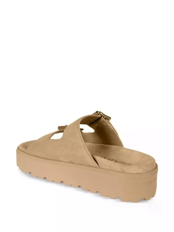 Prada Buckle Platform Sandals