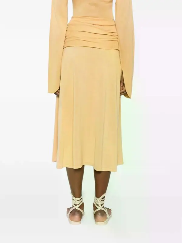 AYA MUSE Ribbed Rylin Skirt - Neutrals
