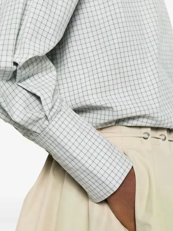 Brandon Maxwell Checkered Boyfriend Shirt