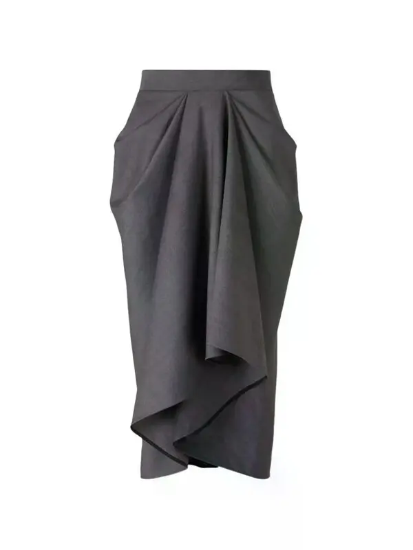 Givenchy Draped Midi Skirt - Grey