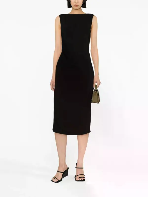ST. AGNI Boat-neck Sleeveless Lyocell Dress