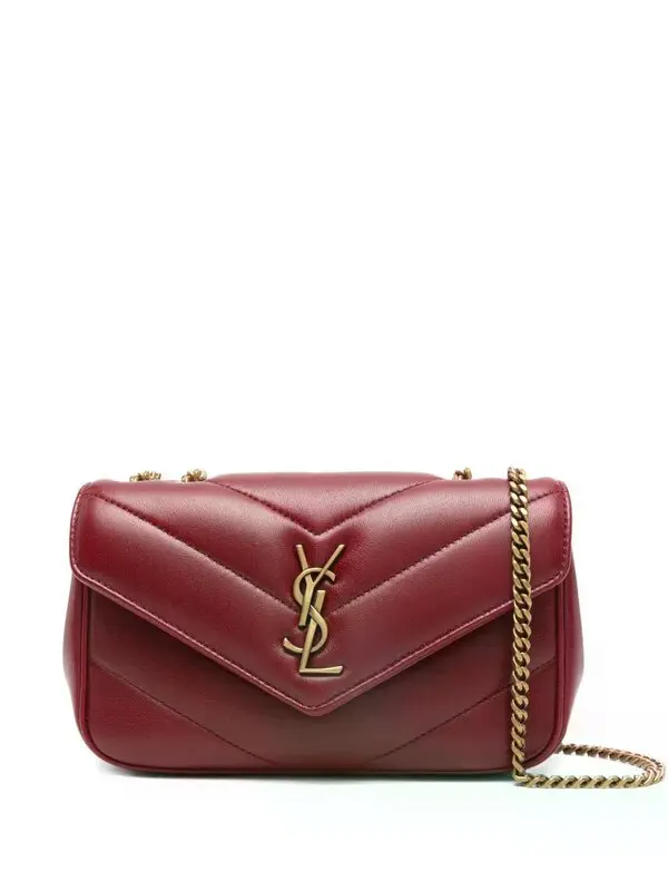 Saint Laurent Mini Loulou Chevron-quilted Shoulder Bag - Red