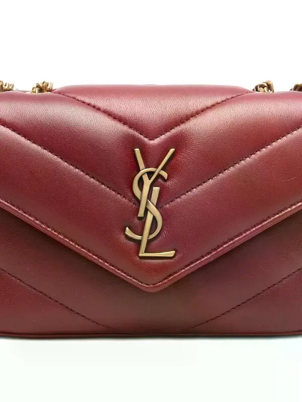 Saint Laurent Mini Loulou Chevron-quilted Shoulder Bag - Red
