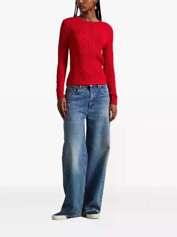 Polo Ralph Lauren Cotton Cable Knit Crewneck Sweater