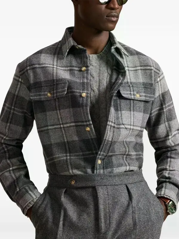 Polo Ralph Lauren Plaid Buttoned Wool Work Shirt