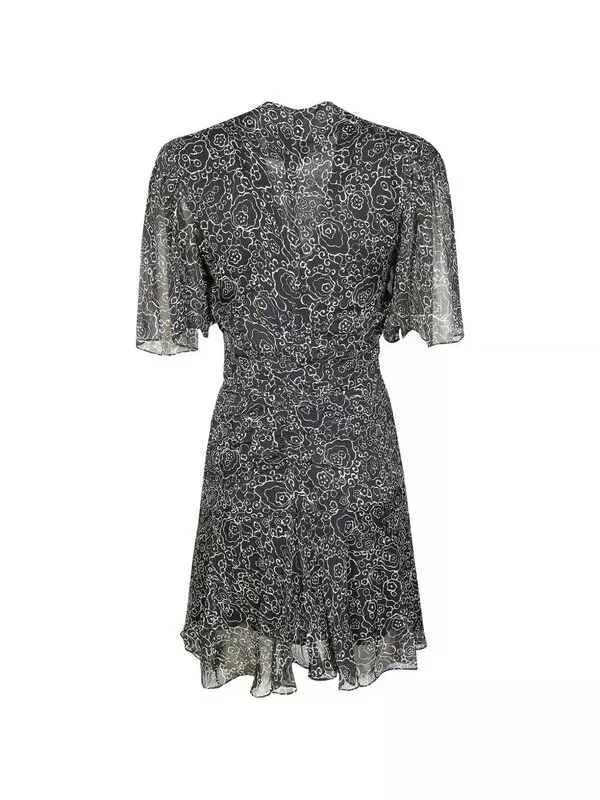 MARANT ETOILE Floral V-neck Mini Dress