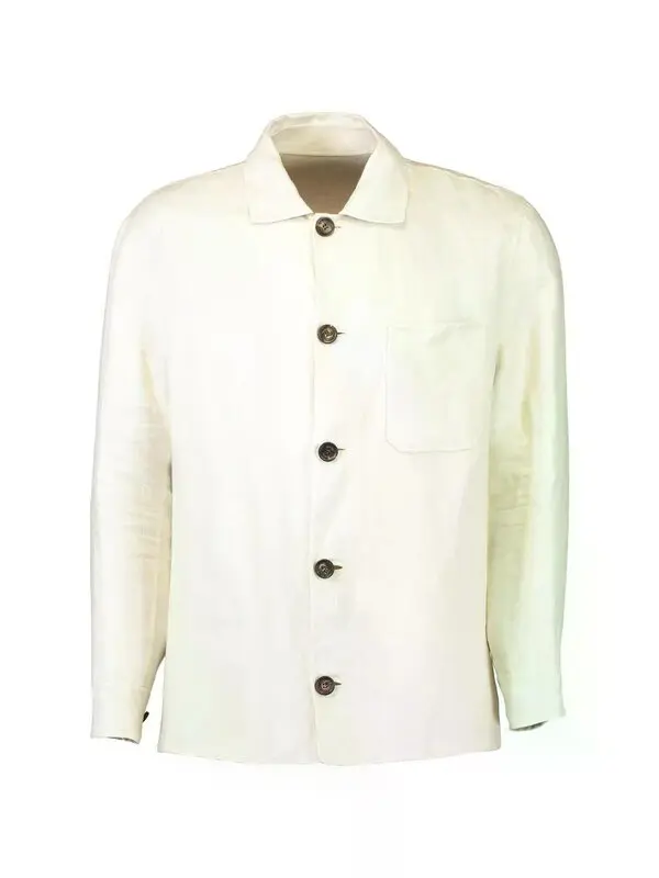 Eleventy Button Overshirt - Neutrals