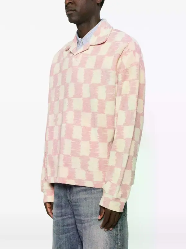 BONSAI Oversized Chequered Long-sleeve Sweater